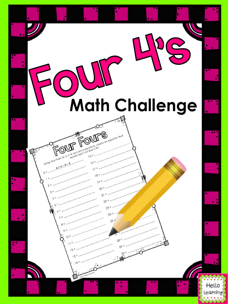 Four Fours Math Challenge | PDF