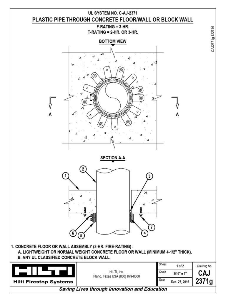 Firestop System Details ASSET DOC LOC 2135392 | PDF | Pipe (Fluid ...