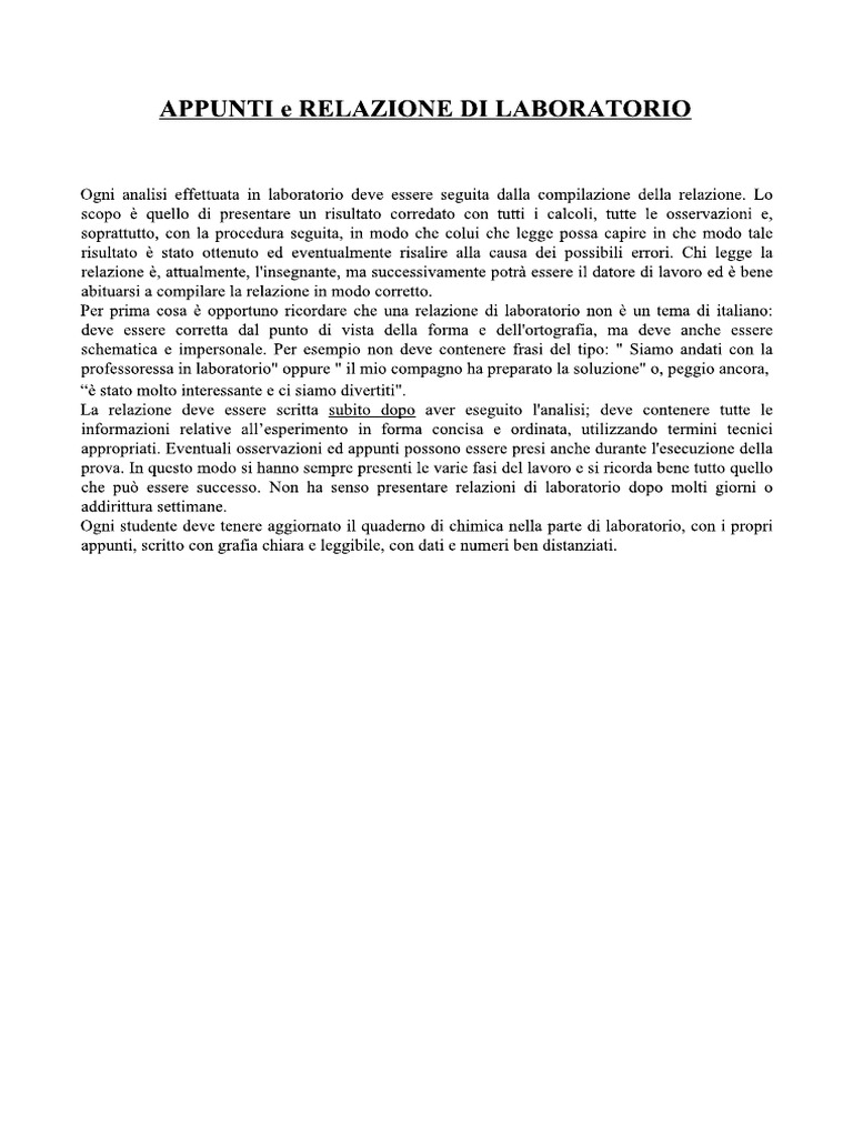 Schema Relazione New | PDF