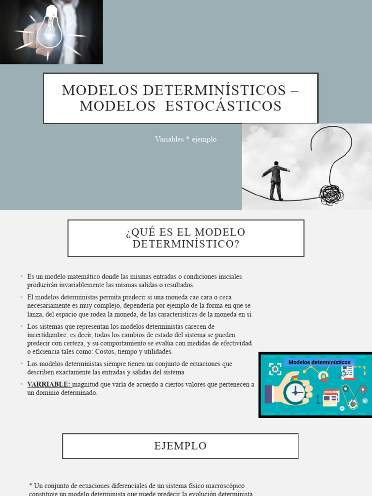 Modelos Determinísticos - Modelos Estocásticos | PDF | Probabilidad | Proceso estocástico
