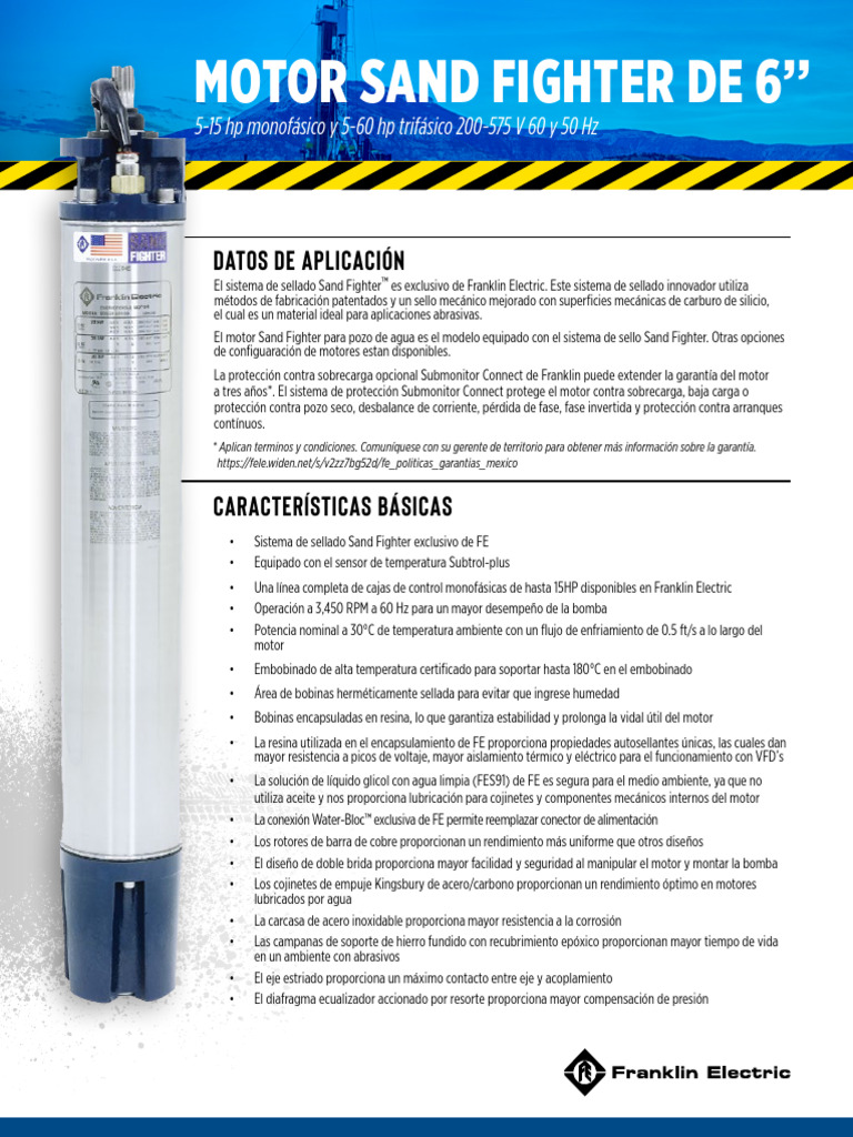 m1462 Span 6in Sand Fighter Brochure | PDF | Motores | Rodamiento ...