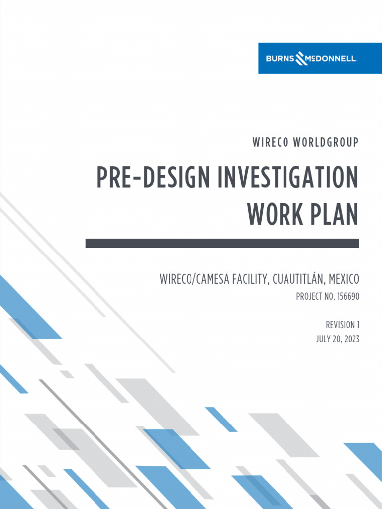 2023-07-20 WireCo Work Plan Rev 02 | PDF | Lead | Oceanic Climate