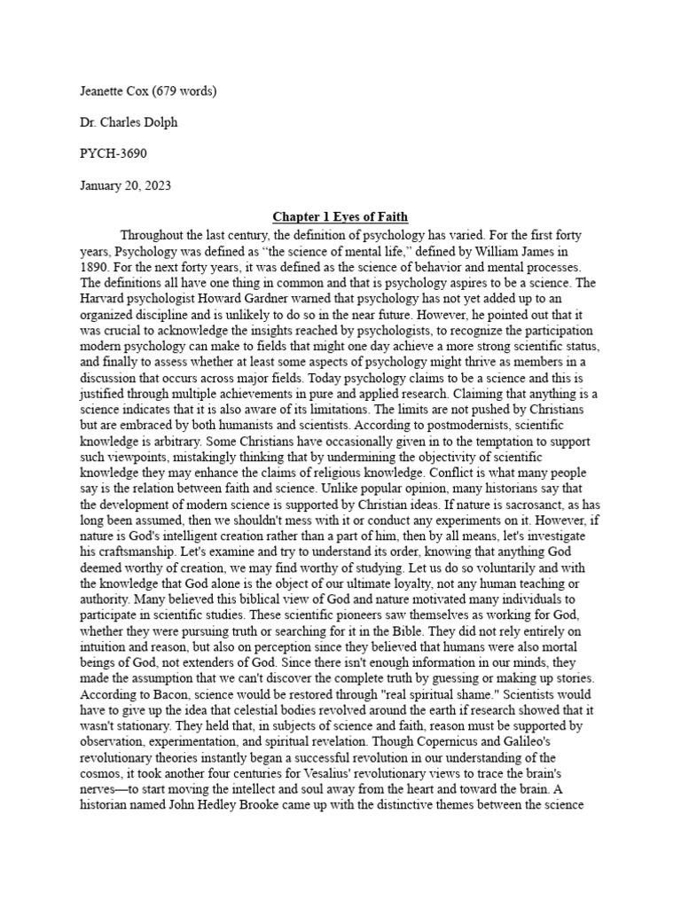 Faith and Science: A Complex Relationship | PDF | Psychology | Science