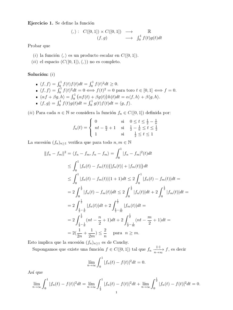Solucion Hoja3 | PDF | Integral | Espacio de Hilbert