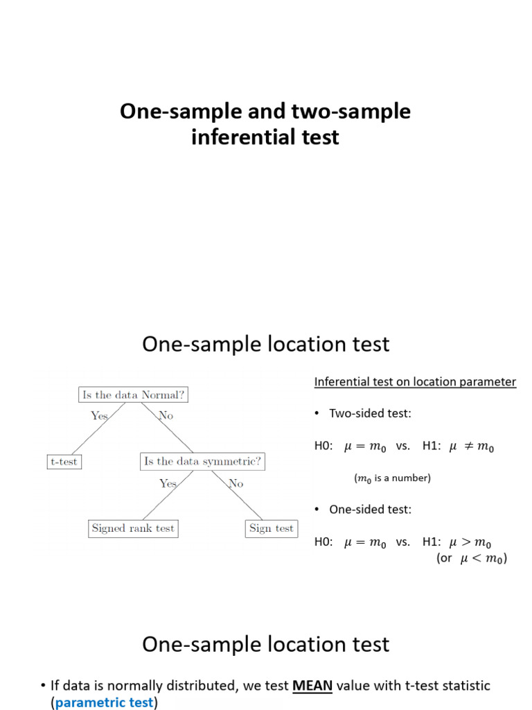 Inferential Test - Location | PDF | Student's T Test | P Value