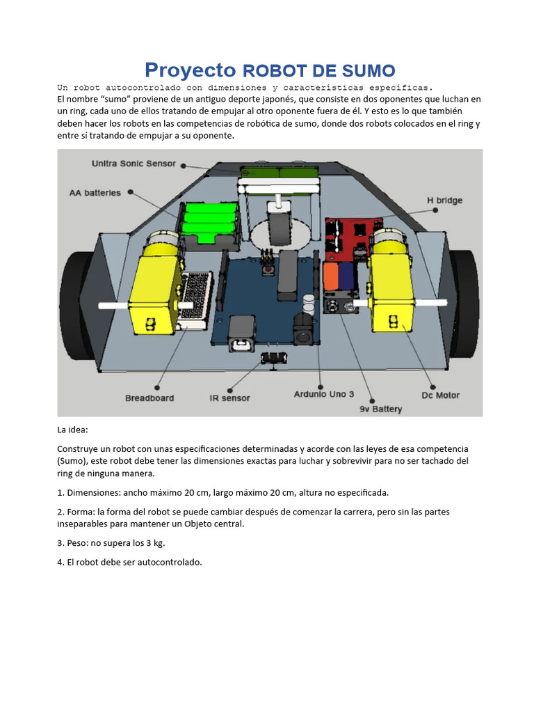 Proyecto Robot de Sumo | PDF | Robot | Robótica