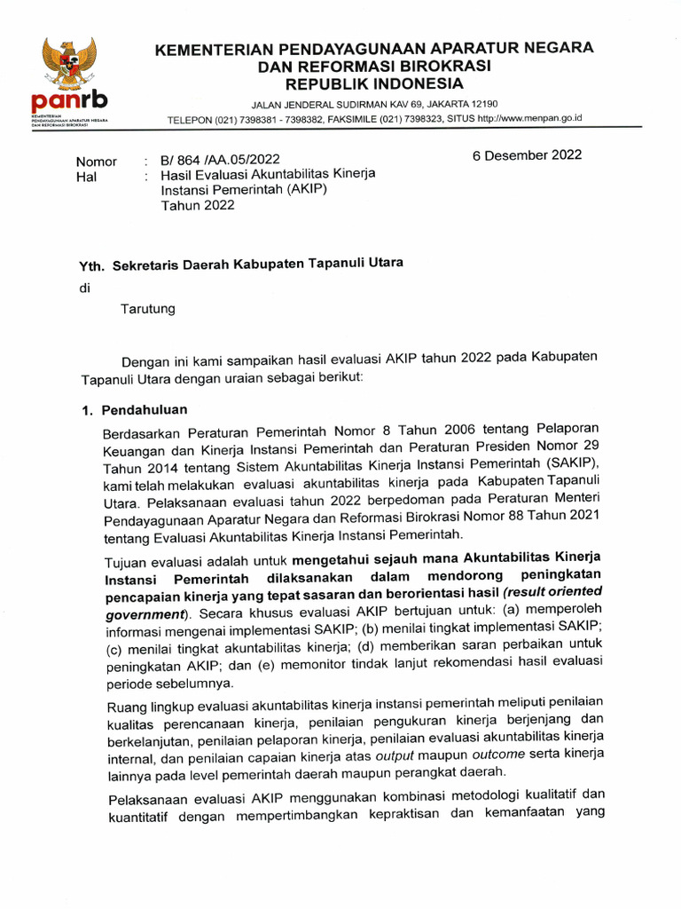 27.laporan AKIP 2022 | PDF | Bisnis