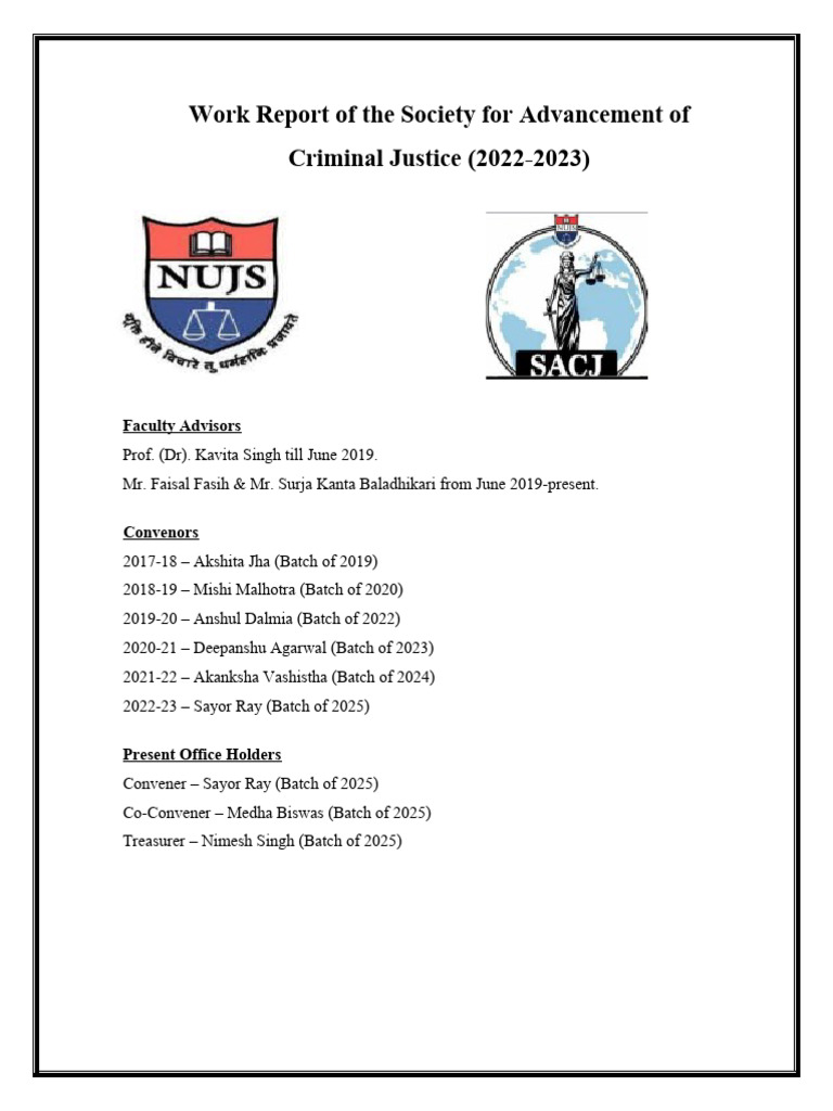 SACJ Report (2022-2023) | PDF | Supreme Court Of India | Advocate