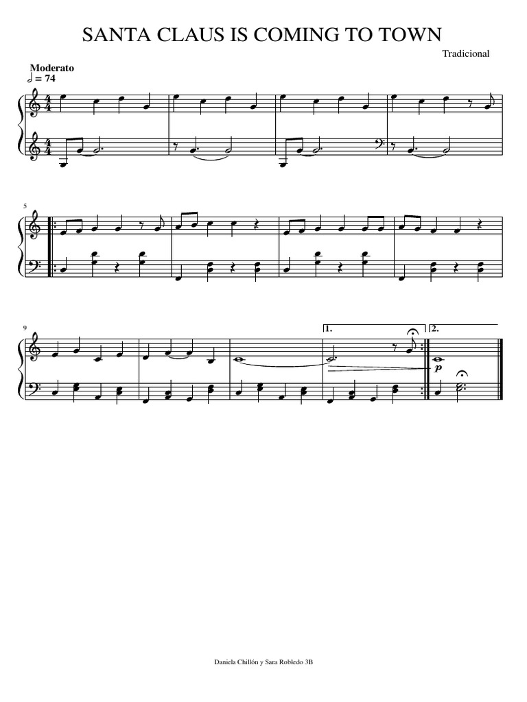 Santa Claus Is Coming To Town Daniela y Sara3b | PDF