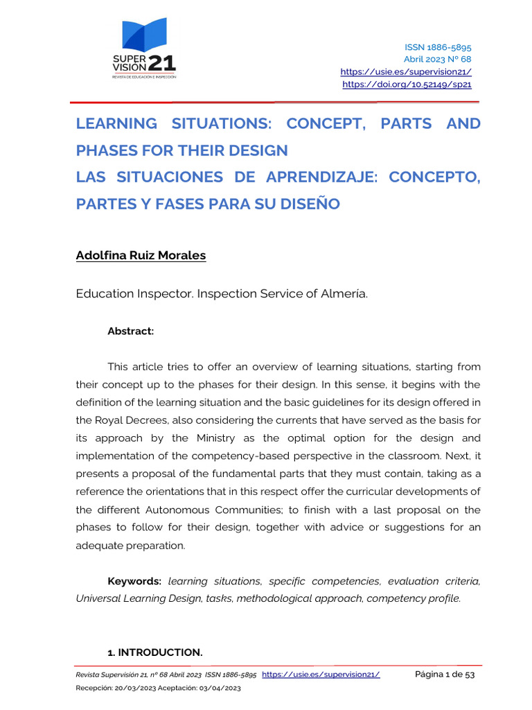Situación de Aprendizaje Plantilla | Download Free PDF | Curriculum | Methodology