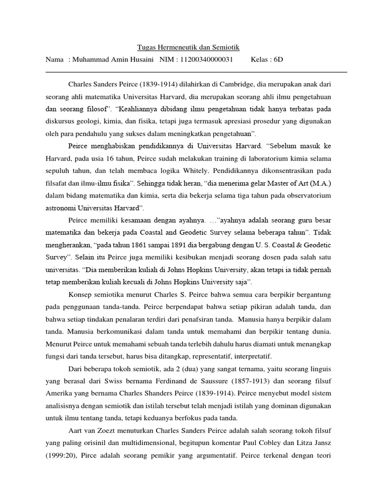 Pemikiran Semiotika Charles Peirce | PDF | Ilmu Sosial | Filsafat