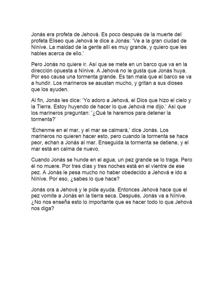 Jonas y El Gran Pez | PDF