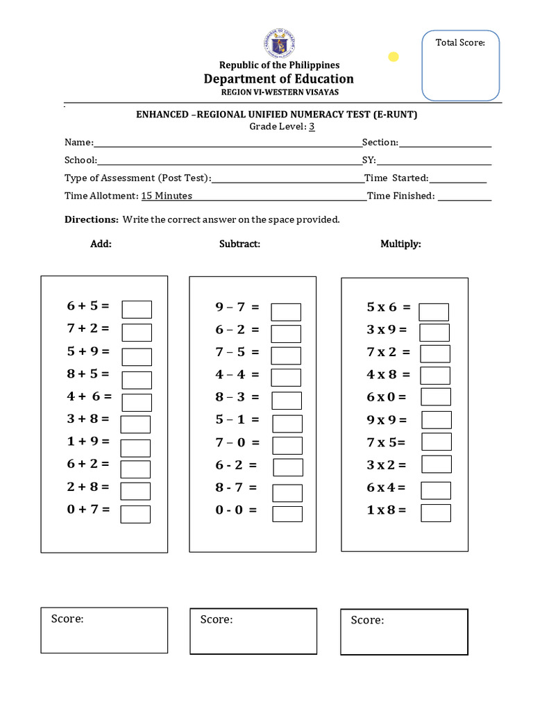Post E-RUNT Grade-3 | PDF