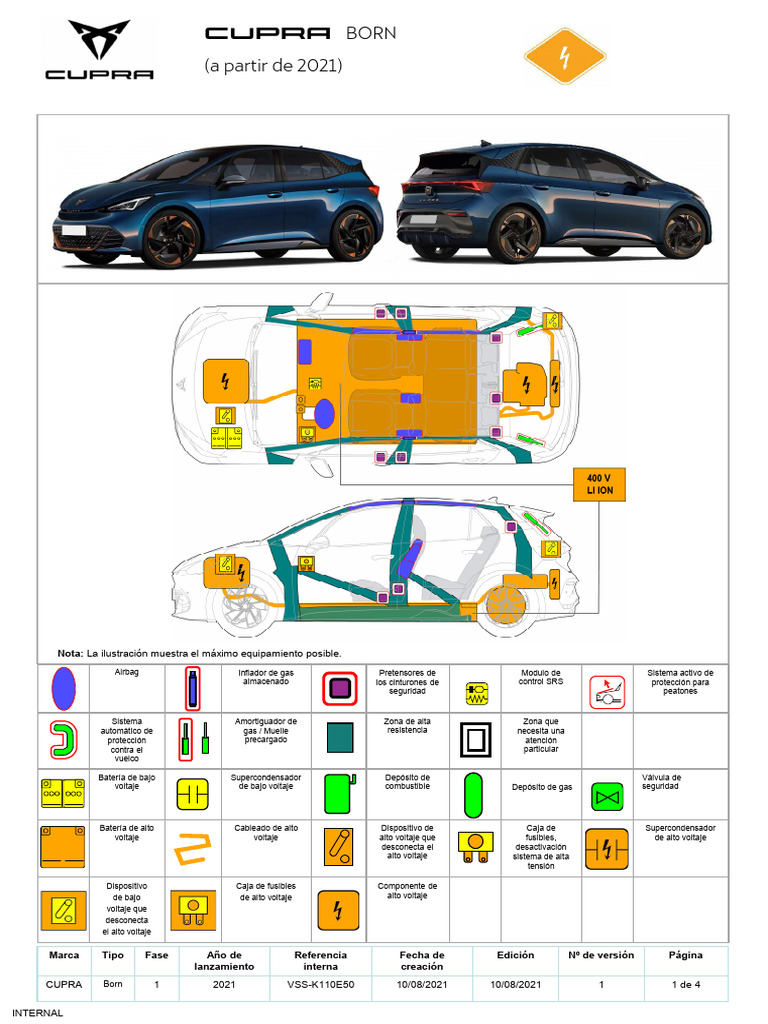 Seguridad y manejo del CUPRA Born | PDF | Alto voltaje | voltaje