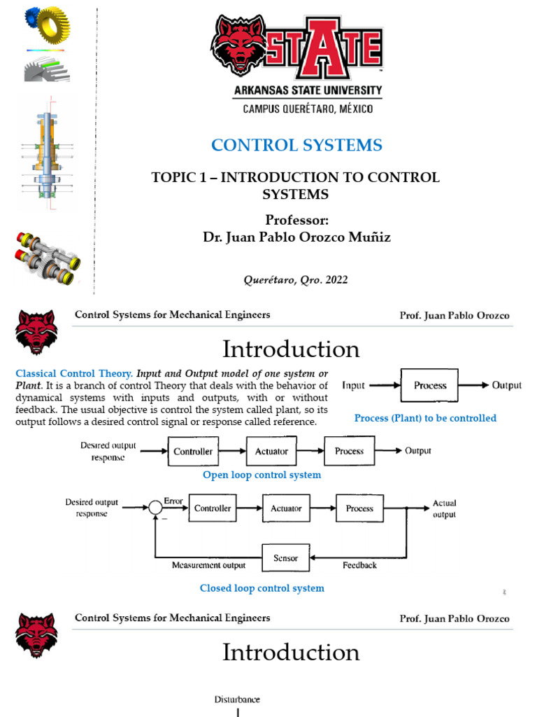 Topic 1. Introduction To Control Systems Design | PDF | Control Theory | Feedback