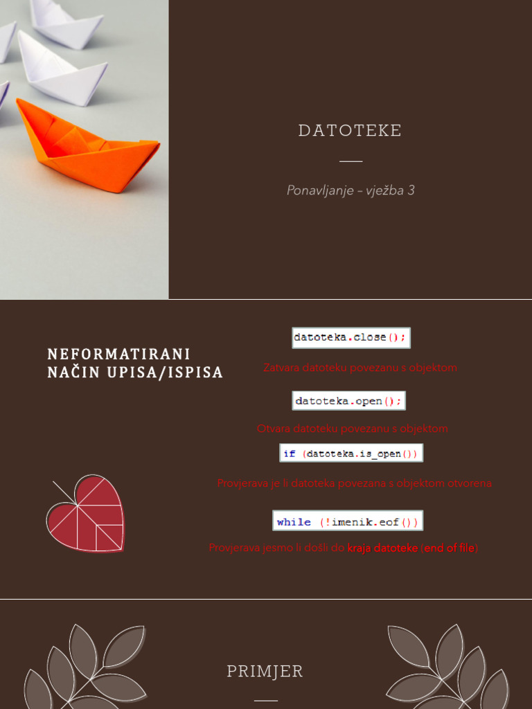 Datoteke-Vježba 3 | PDF