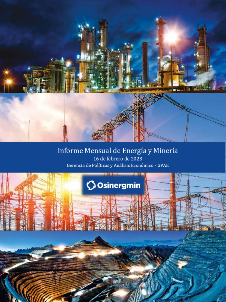 G2 Informe Mensual de Energia y Mineria 2023.02.16 Osinergmin | PDF | Petróleo | Combustible diesel