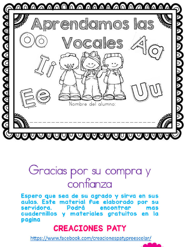 PATY Cuadernillo Vocales | PDF