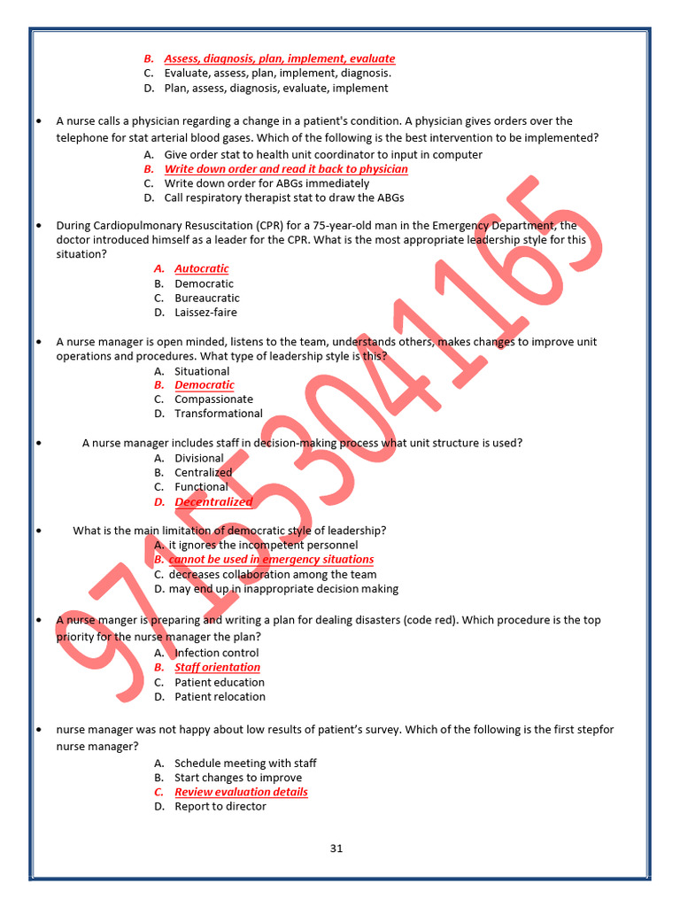 Nursing Exam Questions 2023 Part 8 Pdf Nursing Patient