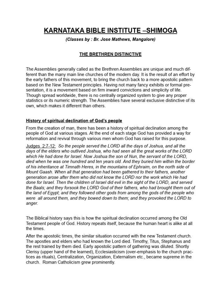 Brethern Movement | PDF | Open Brethren | Abrahamic Religions