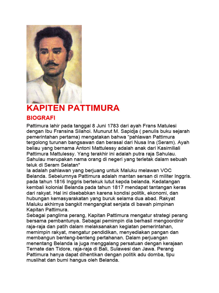 KAPITEN PATTIMURA | PDF