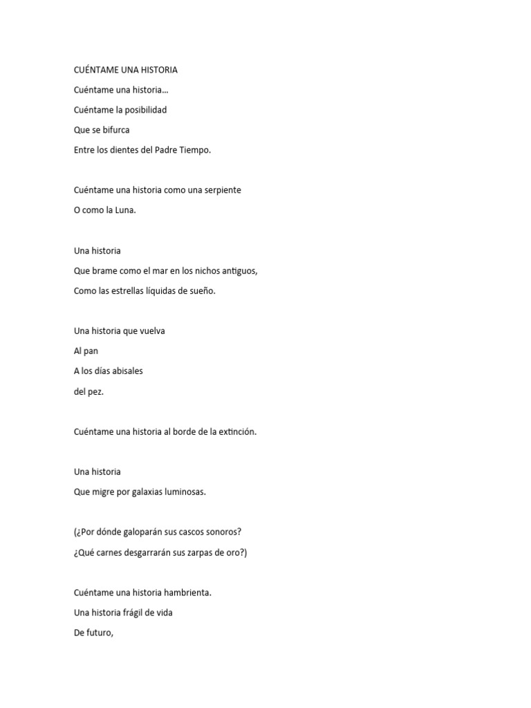 Cuéntame una historia poética | PDF | Libros para adolescentes