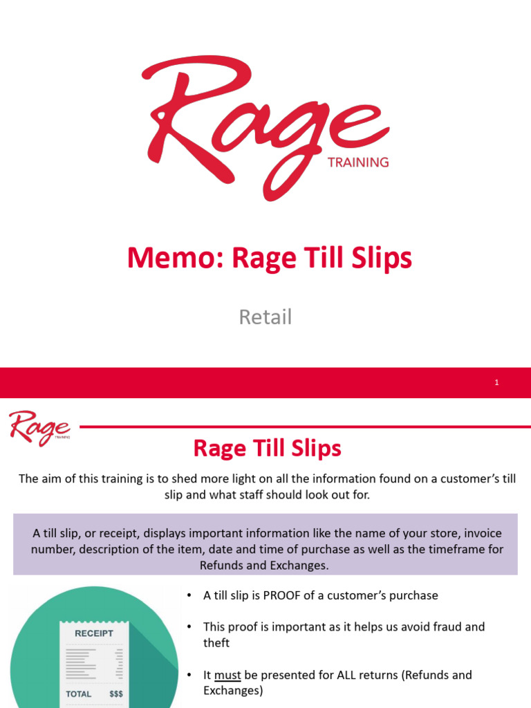 Understanding Till Slips at Rage | PDF | Invoice | Credit Card