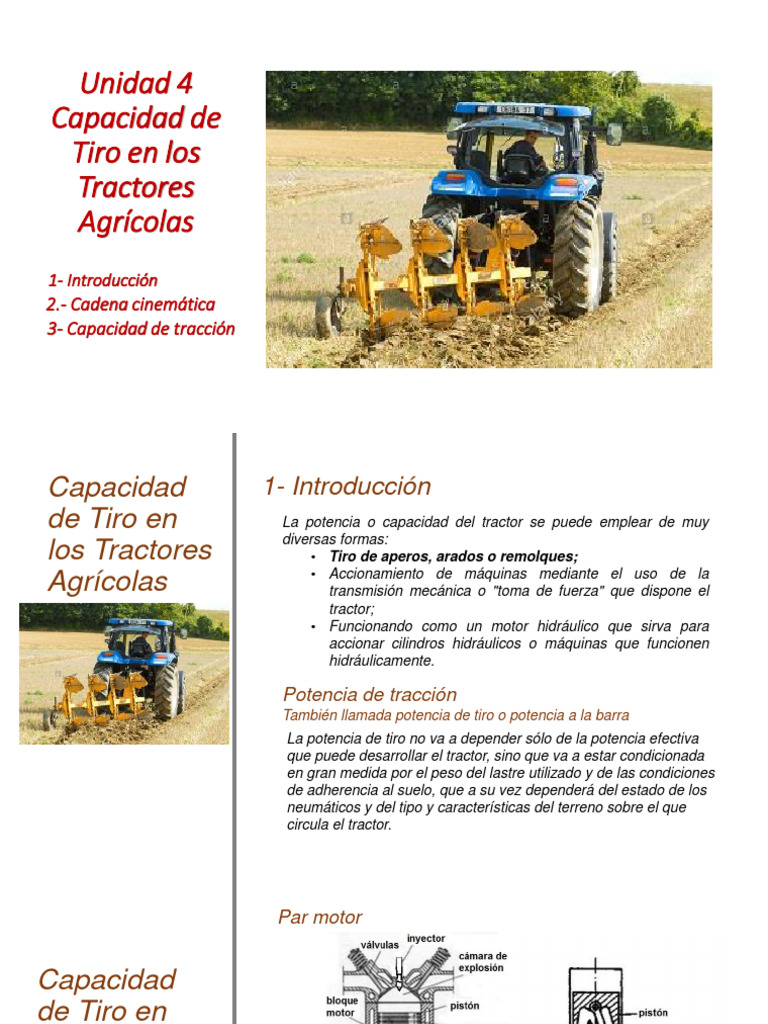Capacidad de Tiro en Tractores Agrícolas | PDF | Tractor | Eje