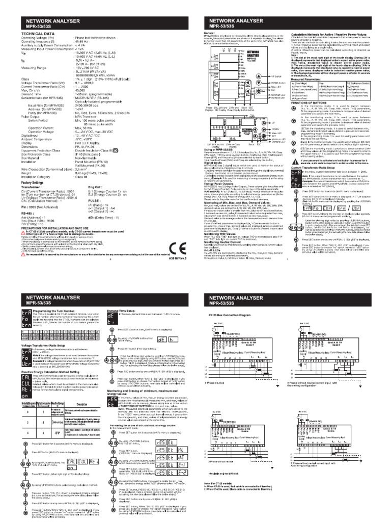 Manual MPR 53 53s Alm-Eng A3918 r5 | PDF