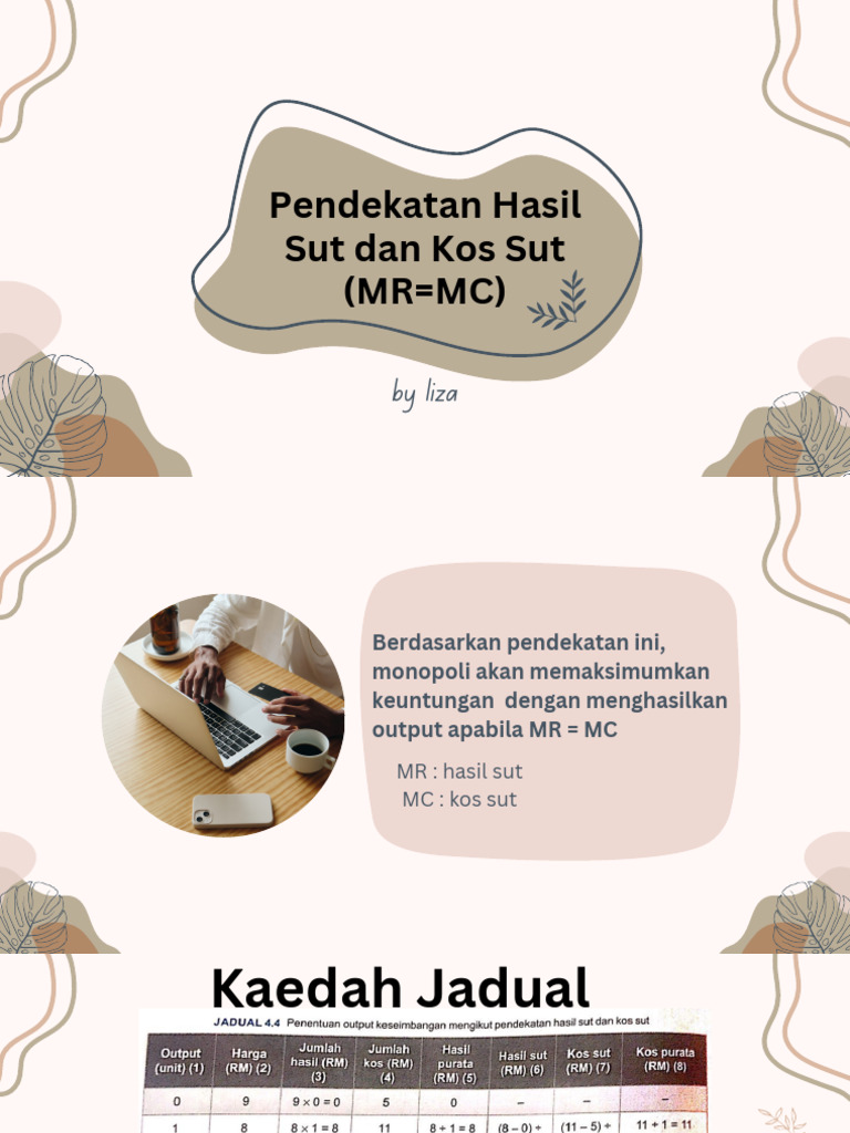 Liza - Pendekatan Hasil Sut Dan Kos Sut (MR MC) | PDF | Metode & Bahan ...