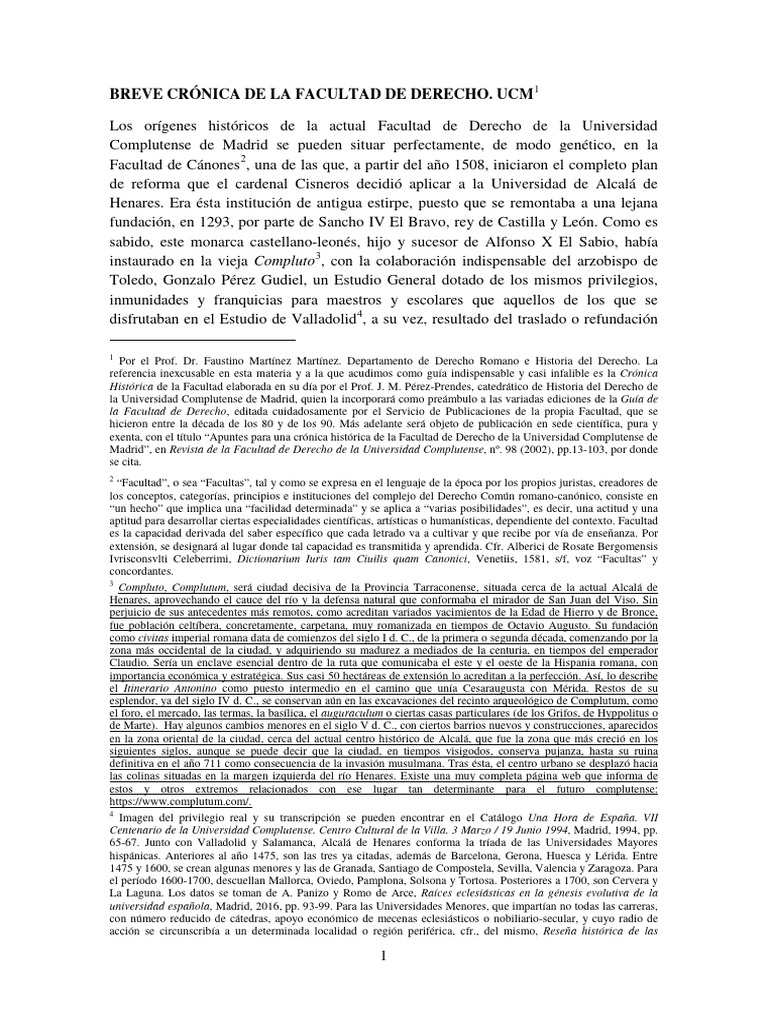 Historia de La Facultad de Derecho. Ucm 3 | PDF | Edades medias | Madrid