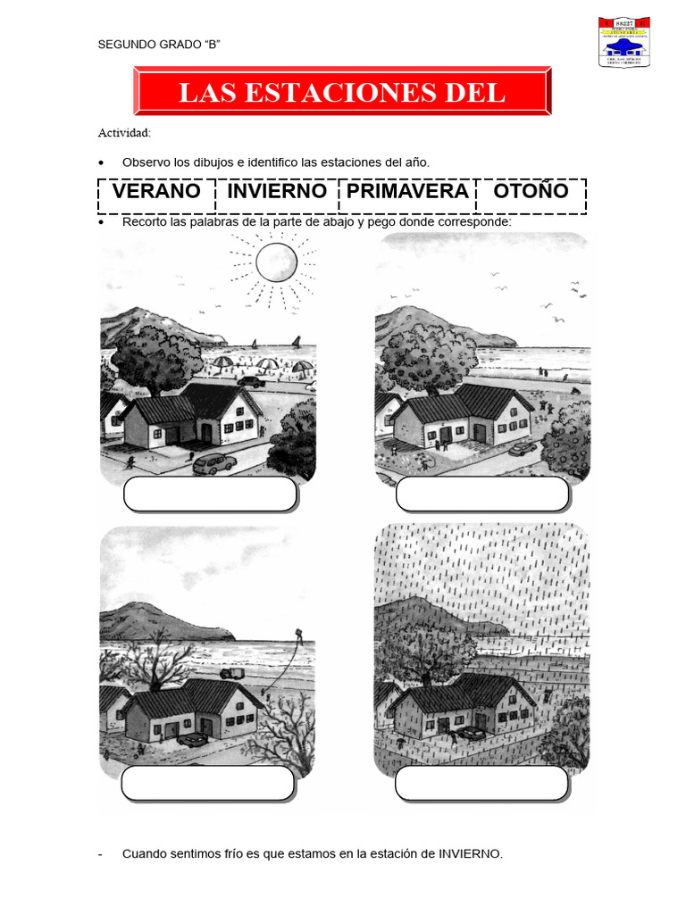 Ficha de Aprendizaje Las Estaciones | PDF