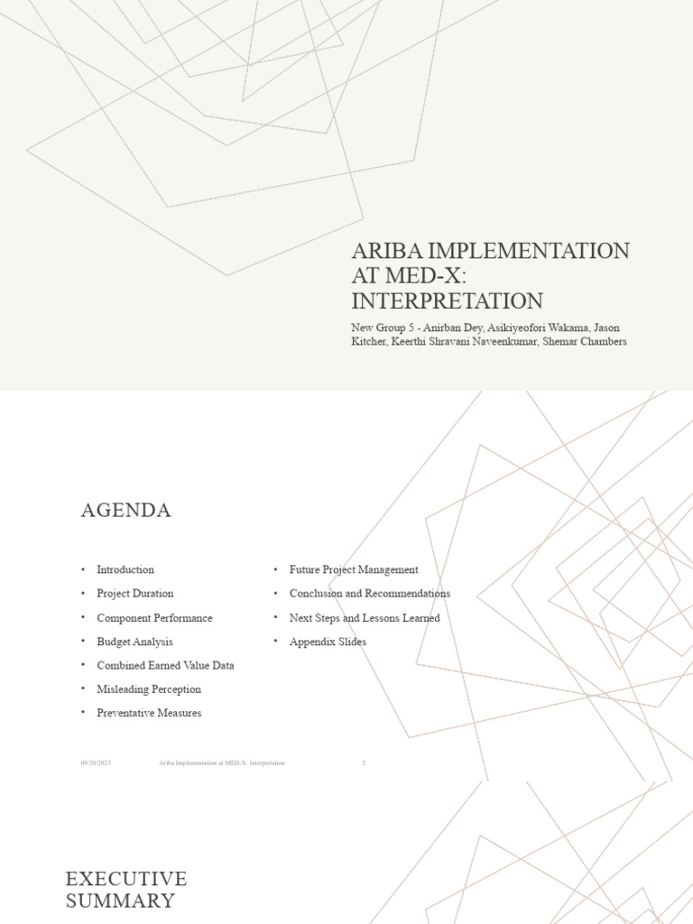 Ariba Implementation at MED-X | PDF | Project Management | Information Technology Management