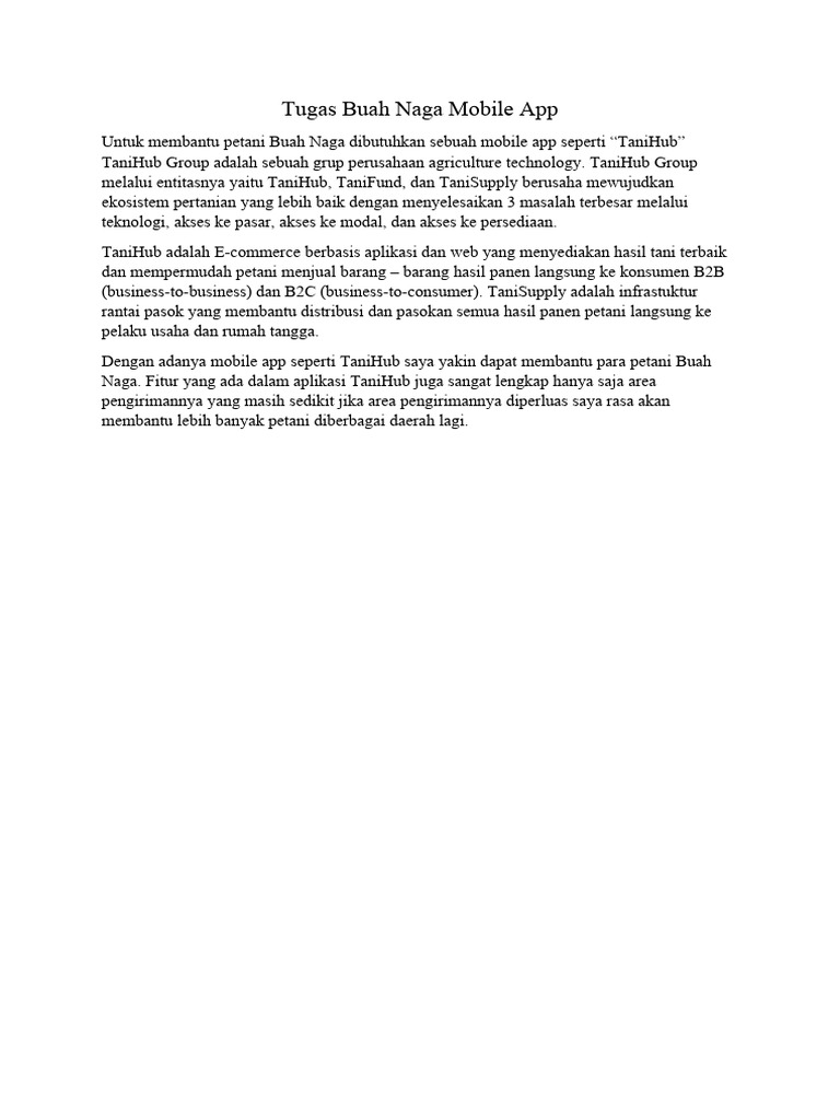 Tugas Mobile App | PDF