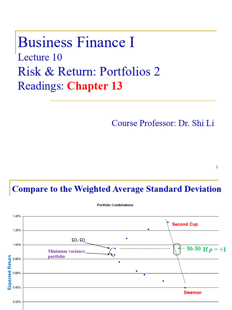 Lecture 9 - Risk and Return 2 - Stu | PDF | Capital Asset Pricing Model ...