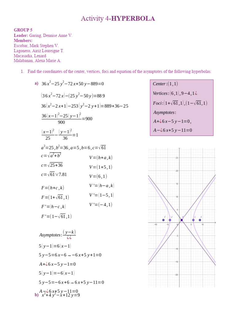 Activity 3-ELLIPSE (Group5) | PDF | Differential Geometry | Euclidean ...