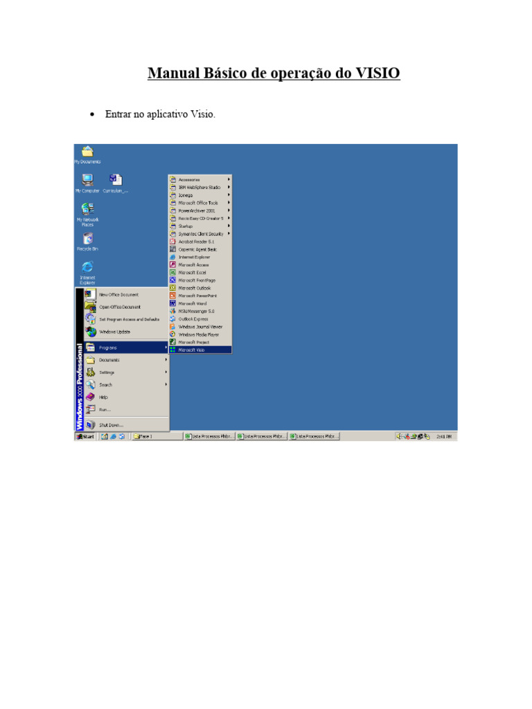 Guia de Uso do Visio para Desenhos | PDF | Computadores