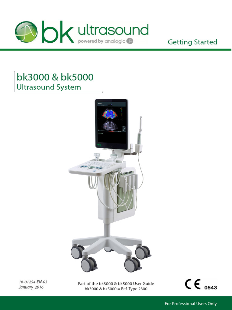 BK 5000 Ultrasound System - Quick User Manual | PDF | Medical ...