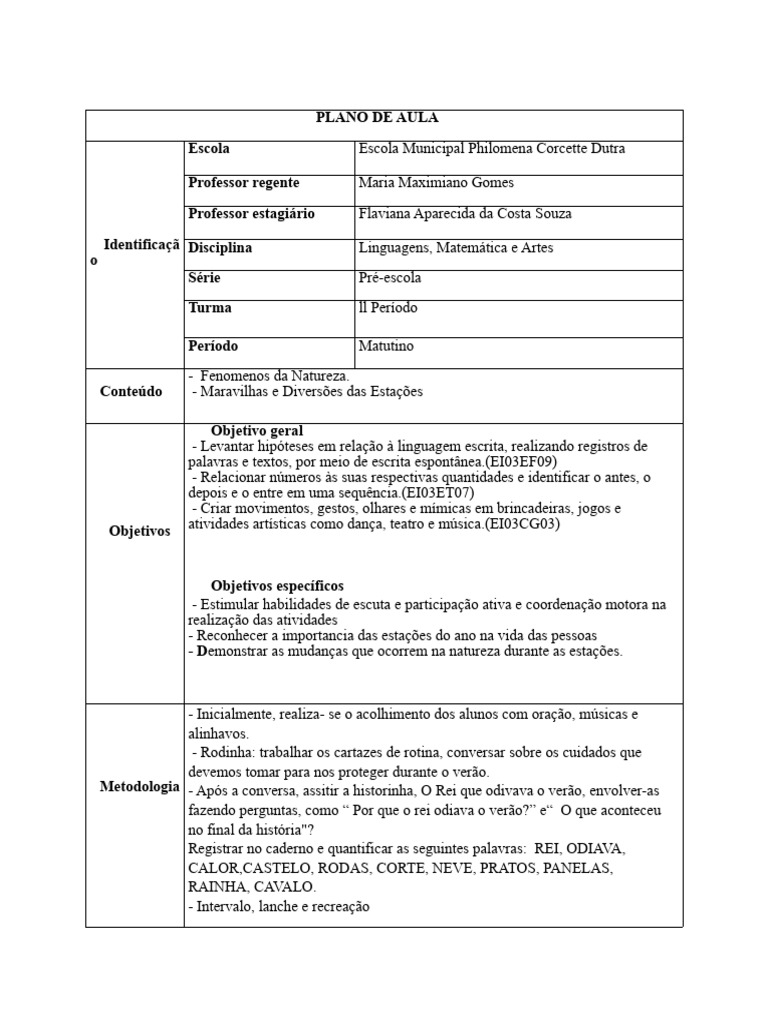 5-Plano de Aula | PDF