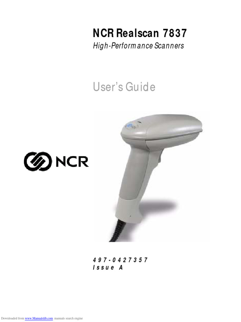 Realscan 7837 | PDF | Barcode | Image Scanner