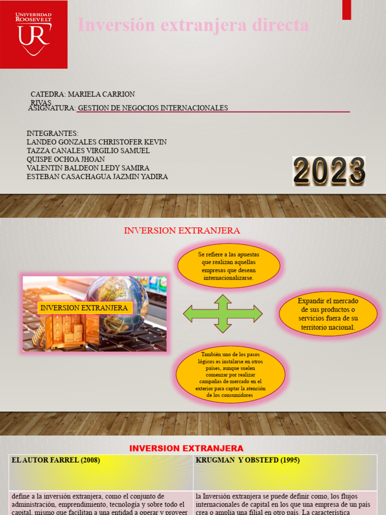 Inversión Extranjera Directa | PDF | La inversión extranjera directa ...