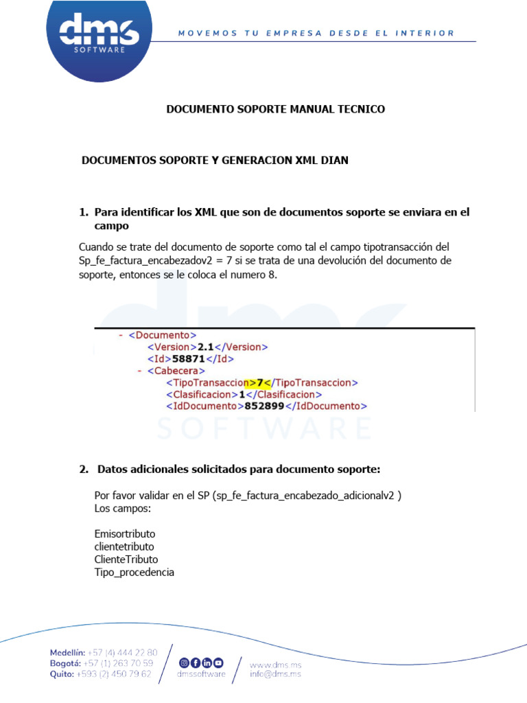 Generación XML para Documentos Soporte DIAN | PDF