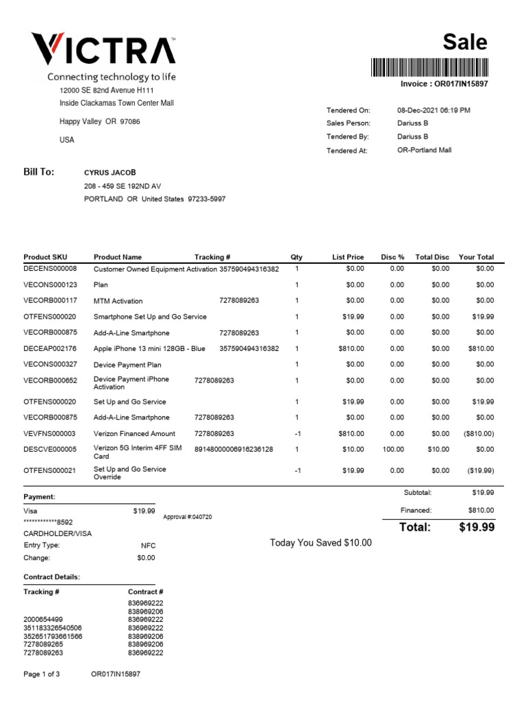 Verizon Victra | PDF | Arbitration | Visa Inc.