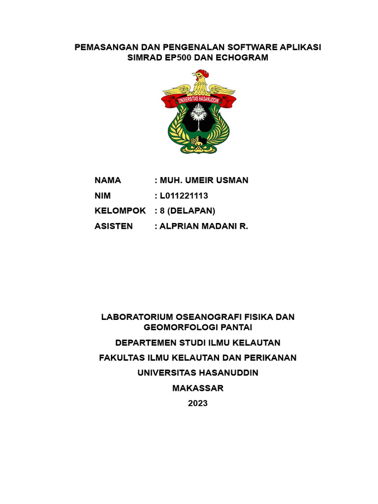 PEMASANGAN DAN PENGENALAN SOFTWARE APLIKASI SIMRAD EP500 DAN ECHOGRAM | PDF