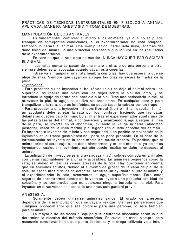 Anestesia y Toma de Muestras TIFAA Con Peces | PDF | Anestesia | Pescado