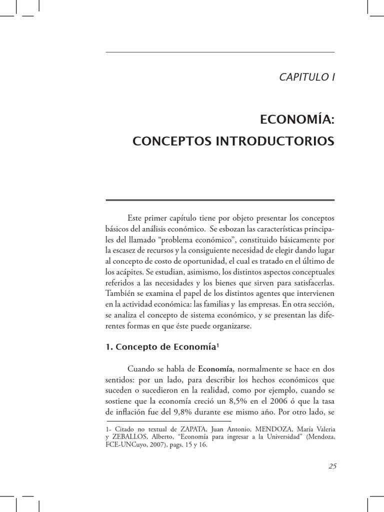 Economía - Conceptos Introductorios | PDF | Ciencias económicas | Bienes