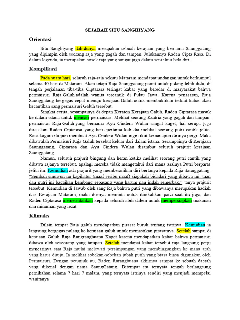 Sejarah Situ Sanghiyang | PDF