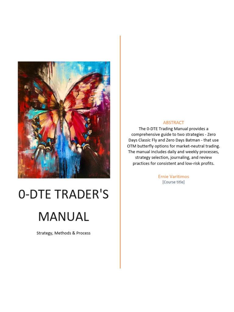 0-DTE Trader Manual v1.09 | PDF | Option (Finance) | Futures Contract