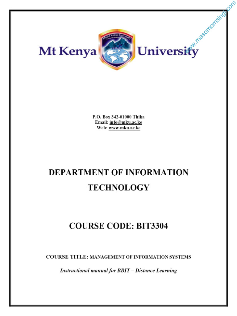 Mis Mku - Management Information Systems PDF - Masomo Msingi Publishers ...