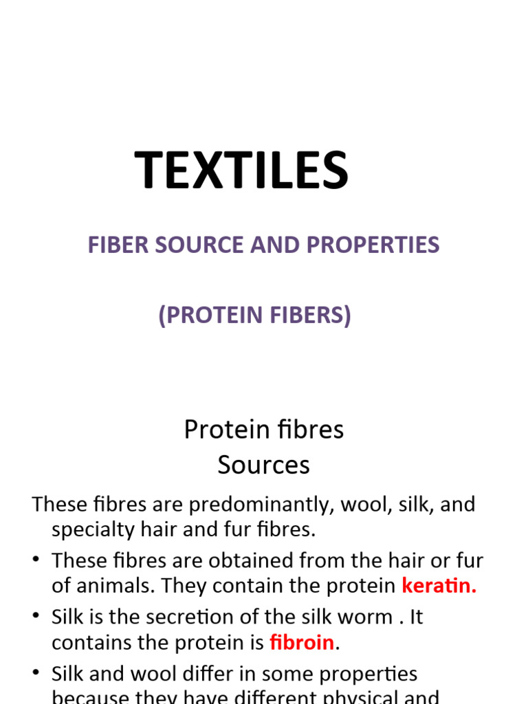 Textile Protein Fibres 2 | PDF | Wool | Yarn